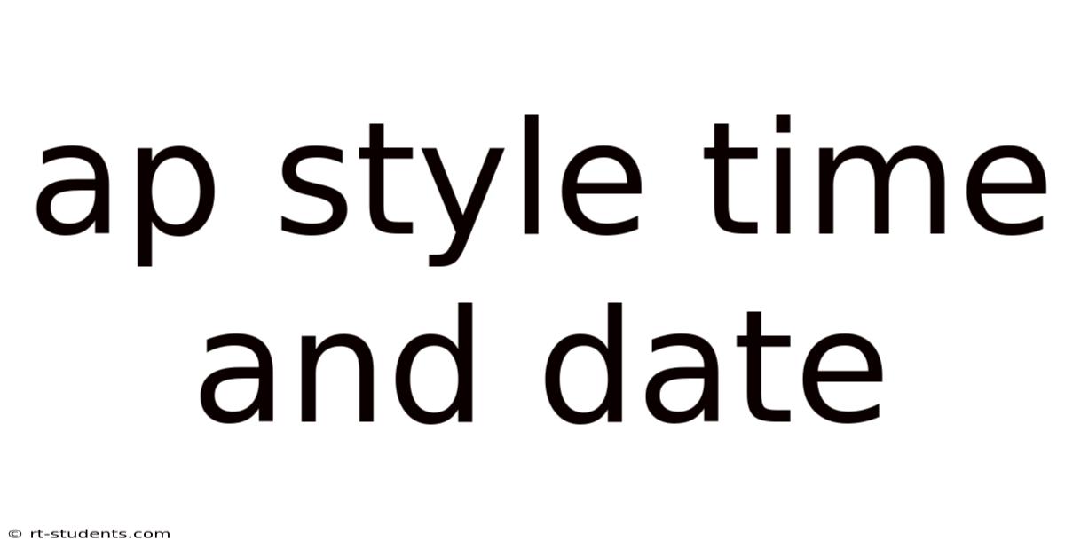 Ap Style Time And Date