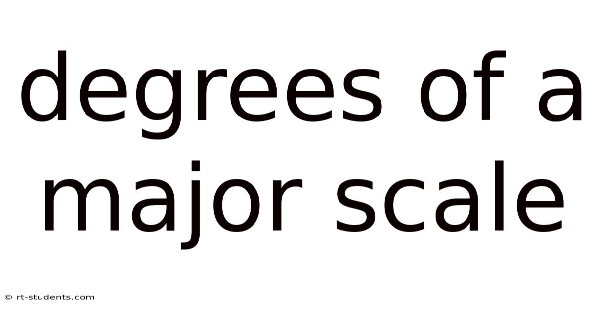 Degrees Of A Major Scale