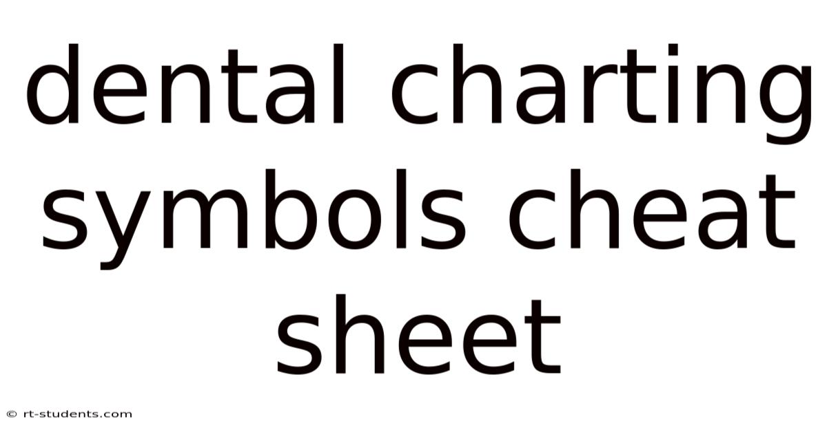 Dental Charting Symbols Cheat Sheet