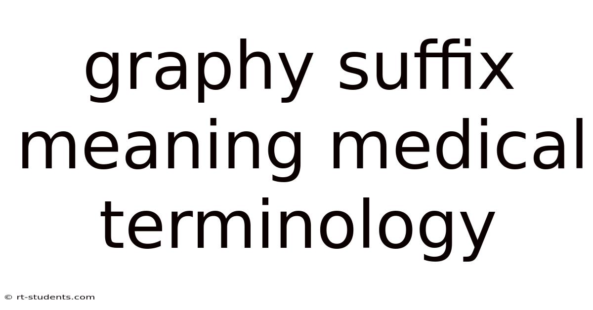 Graphy Suffix Meaning Medical Terminology