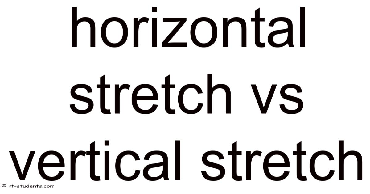 Horizontal Stretch Vs Vertical Stretch