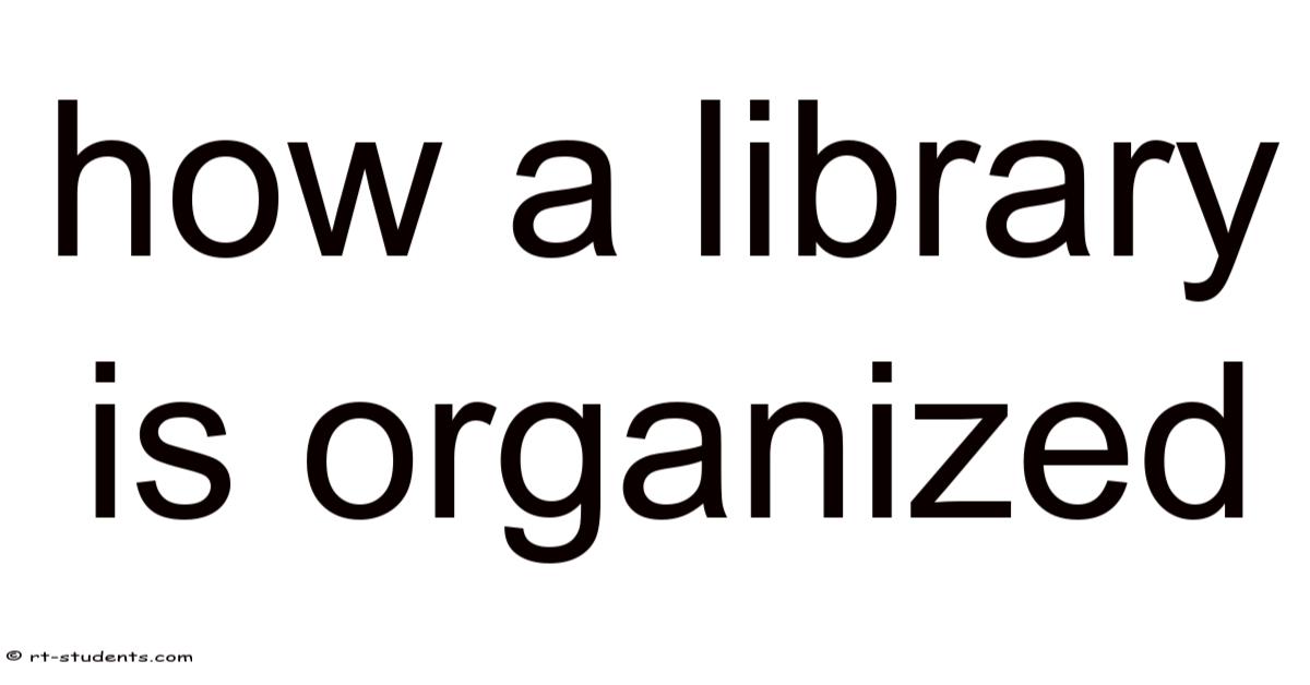 How A Library Is Organized