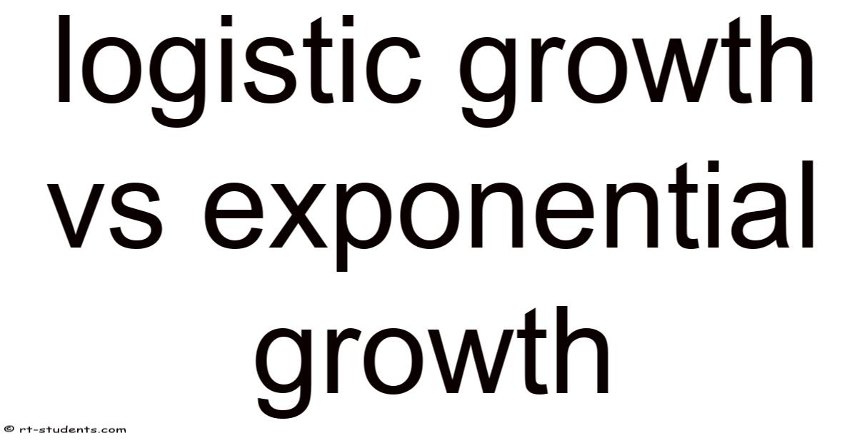 Logistic Growth Vs Exponential Growth