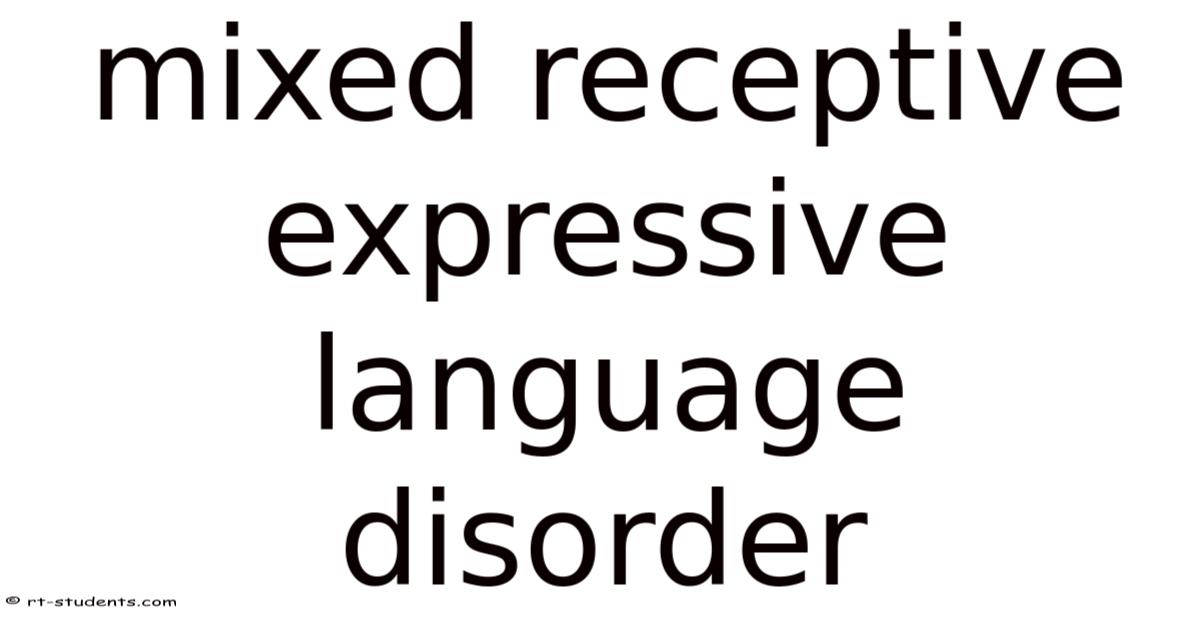 Mixed Receptive Expressive Language Disorder