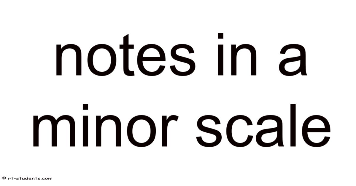 Notes In A Minor Scale
