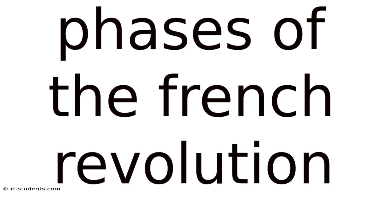 Phases Of The French Revolution