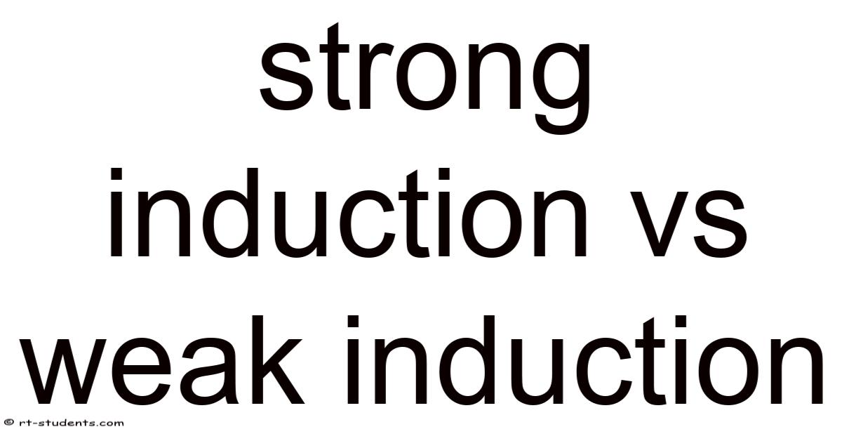 Strong Induction Vs Weak Induction