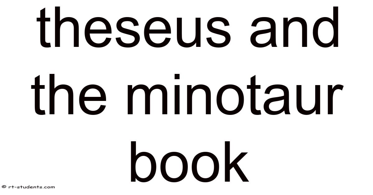 Theseus And The Minotaur Book