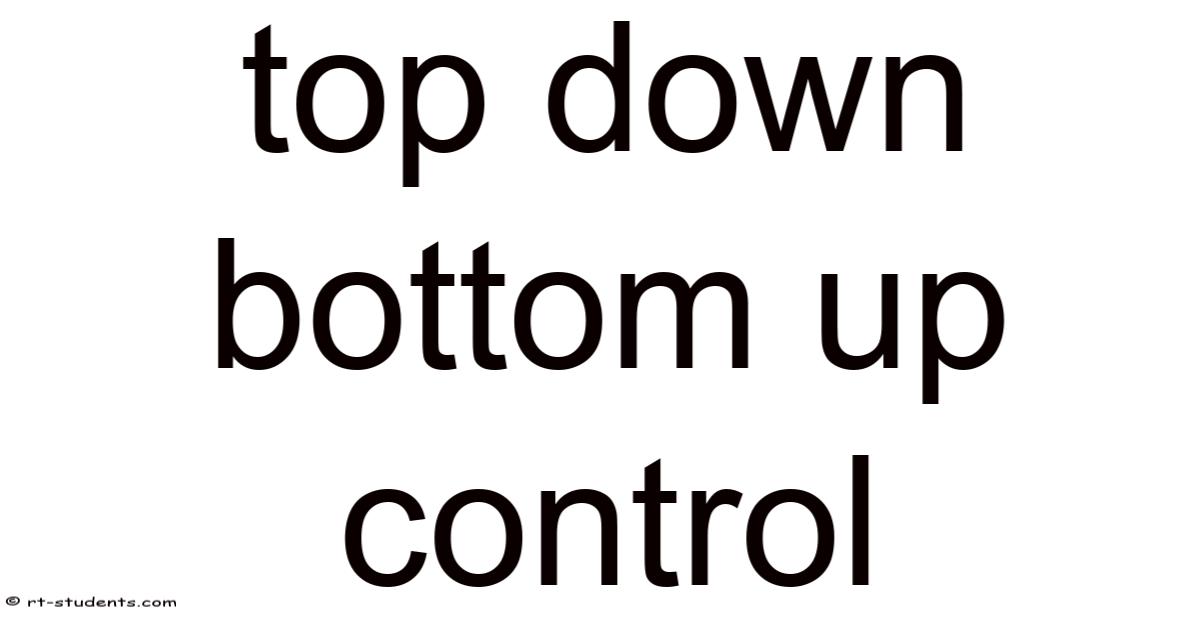 Top Down Bottom Up Control