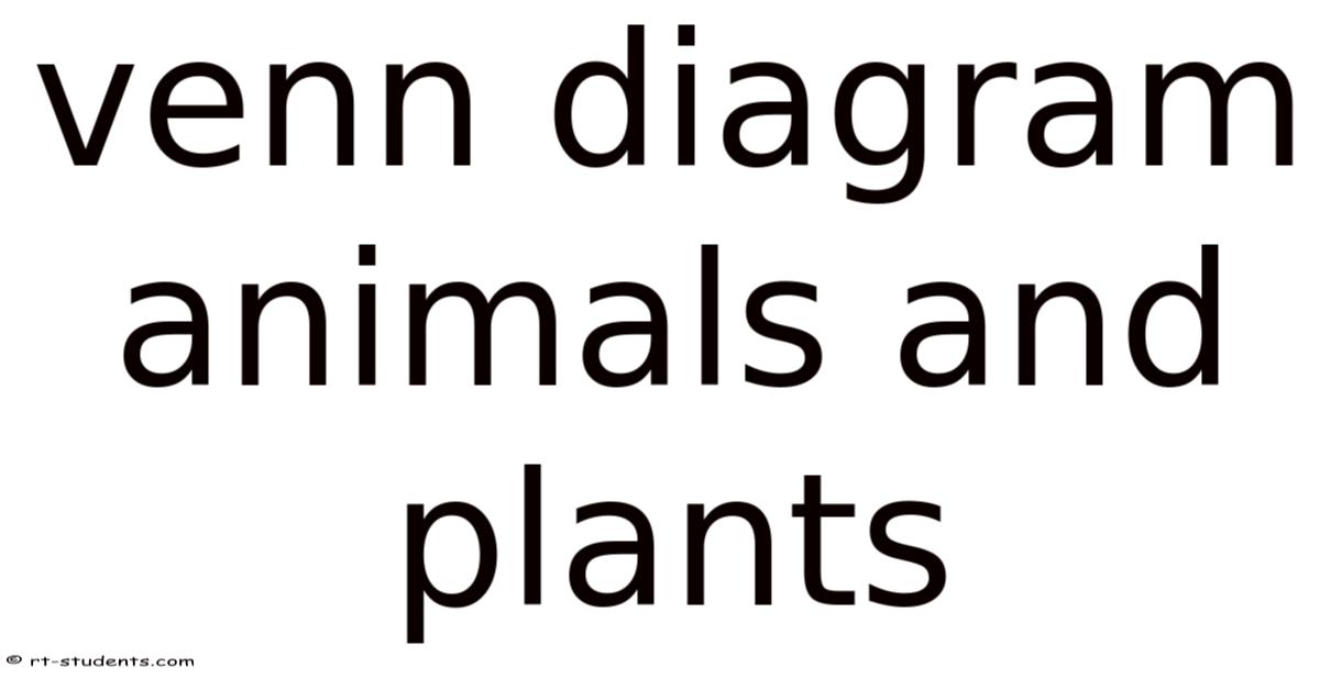 Venn Diagram Animals And Plants