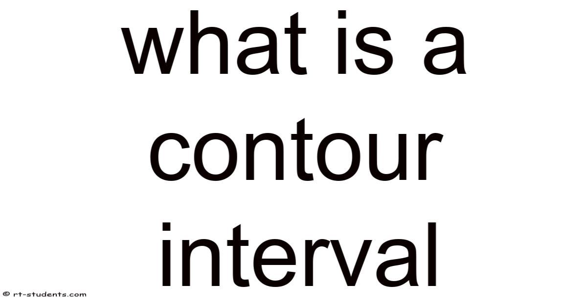 What Is A Contour Interval